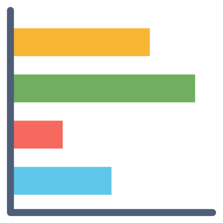 Bar Graph icon in Kosonicon Flat Style