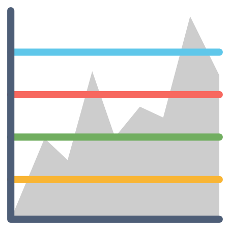 Line Graph icon in Kosonicon Flat Style