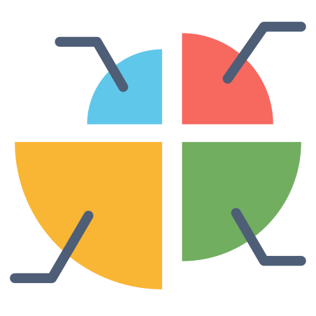 Pie Chart icon in Kosonicon Flat Style