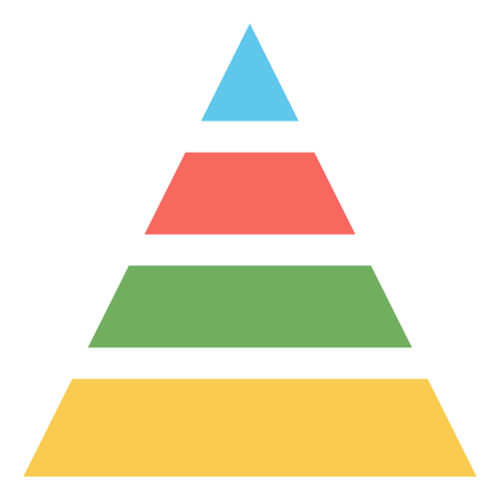 Pyramid Chart icon in Kosonicon Flat Style
