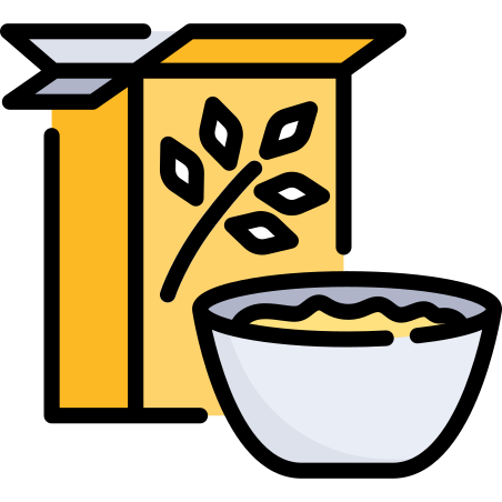 Cornflakes icon in Kosonicon Lineal color Style