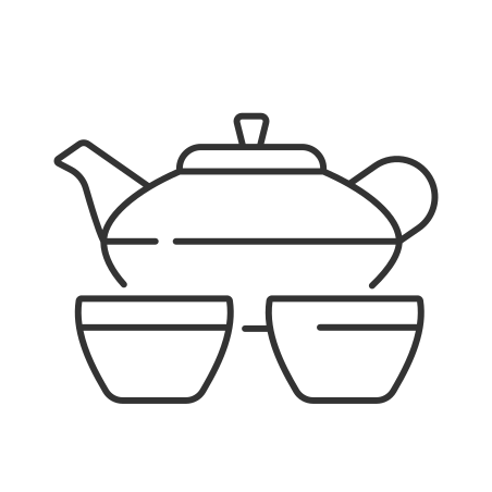 Chinese Tea Set icon in Linear outline icons Style