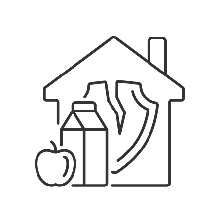 Food Insecurity icon in Linear outline icons Style