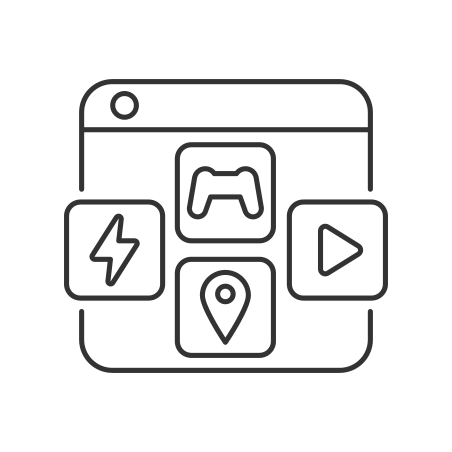 Online platform icon in Linear outline icons Style