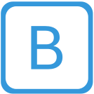 B icons in All style for graphic & UI design