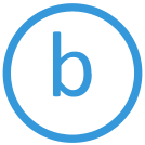 B icons in All style for graphic & UI design