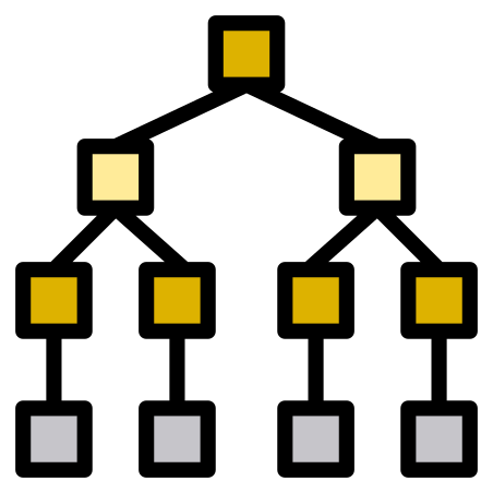 Flowchart icon in Phatplus Lineal Color Style