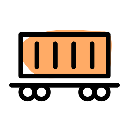 Container box train transportation facility - Rail logistic service ...