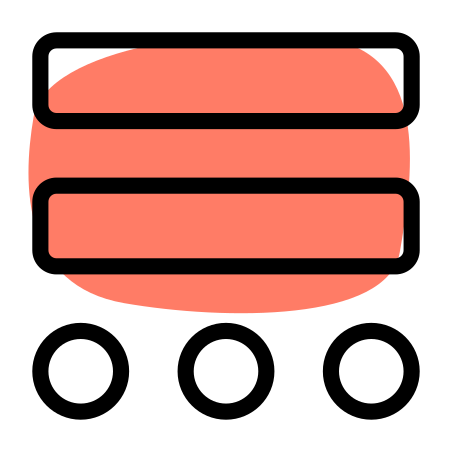 Double bar with round dimension drawing layout icon in Tal-revivo fresh ...