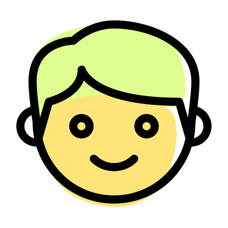 Little boy face pictorial representation with smile emoji icon in Tal ...