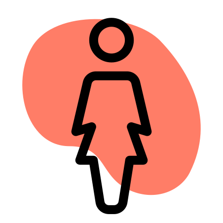 Neutral portrait of full stickman as an businesswoman icon in Tal ...