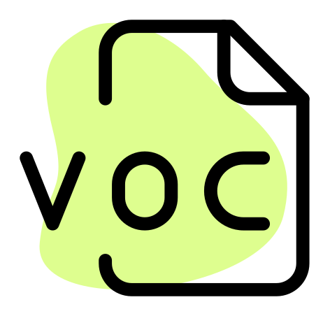 VOC is an audio format for digital audio data card icon in Tal-revivo ...