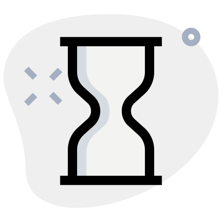 Loading hourglass symbol in computer system interface icon in Tal ...