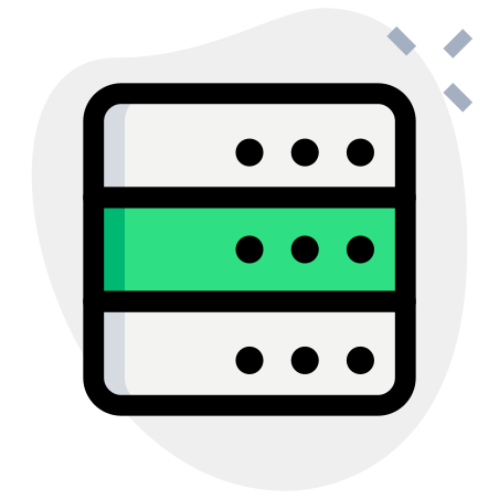 Mini server PC stacked on each other icon in Tal-revivo green Style