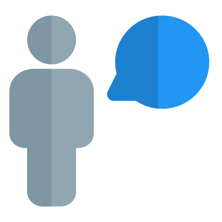 Employee chat messenger application function layout icon in Tal-revivo ...