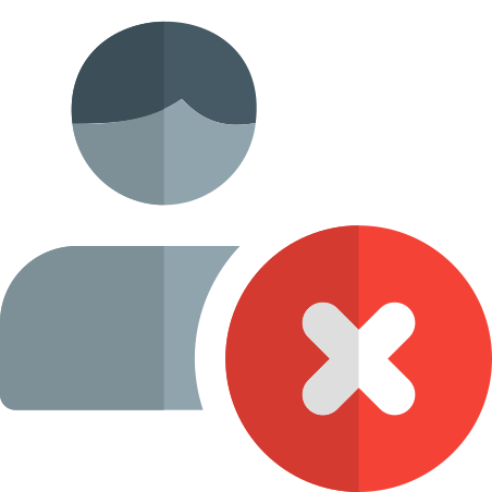 Recruitment agency rejected candidate due to incompatibility icon in ...