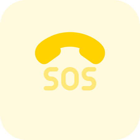 SOS telephone number for emergency purpose layout icon in Tal-revivo ...