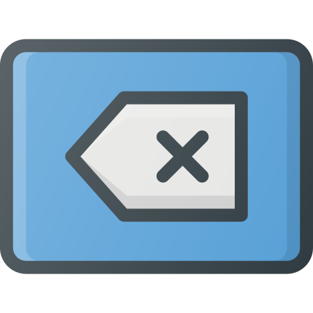 Backspace icon in Those icons Lineal Color Style