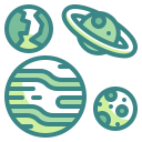 Planets White Icons – Free Download SVG, PNG, GIF
