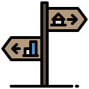 Direction icons in All style for graphic & UI design