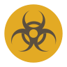 Biohazard icon in Ice Cream Style
