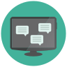 Computer Chat icon in iOS Style