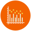 Combo Chart icon in Infographic Style