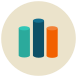 Bar Chart icon in Infographic Style