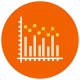 Combo Chart icon in Infographic Style