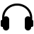 Headphones icon in Cute Outline Style