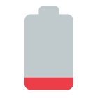 Nearly Empty Battery icon in Windows 11 Color Style