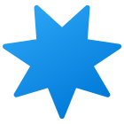 Starburst Shape icon in Windows 11 Color Style