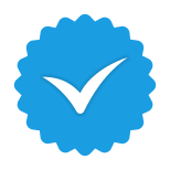 Icono de Marca de verificación de Instagram estilo Windows 11 Color