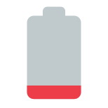 Nearly Empty Battery icon in Windows 11 Color Style