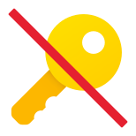 No Key icon in Windows 11 Color Style