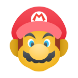 Super Mario icon in Windows 11 Color Style