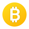 Bitcoin icon in Blue UI Style