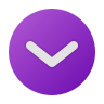 Down Button icon in Gradient Line Style
