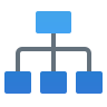 Flow chart Blue Icons – Free Download SVG, PNG, GIF