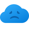 Sad Cloud icon in iOS Style
