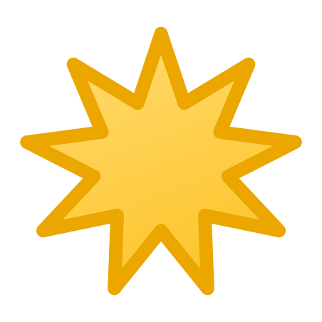 Bahai Star icon in Windows 11 Color Style