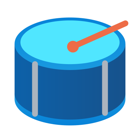 Bass Drum icon in Windows 11 Color Style
