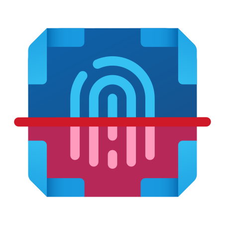 Fingerprint Scan icon in Windows 11 Color Style