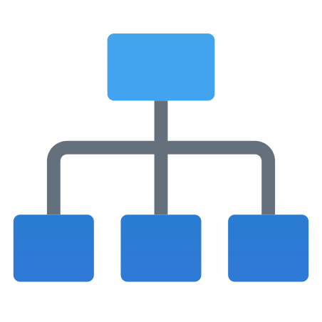 Flow Chart icon in Windows 11 Color Style