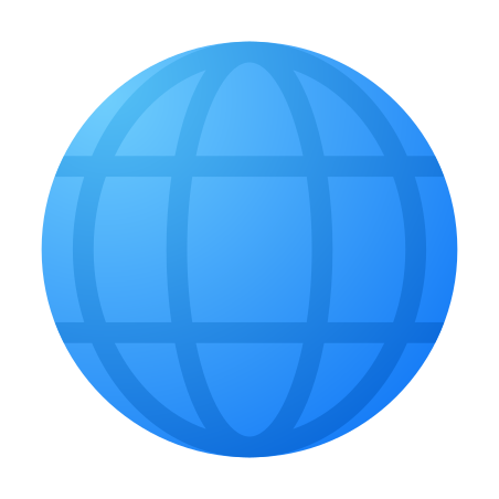Earth Globe icon in Windows 11 Color Style
