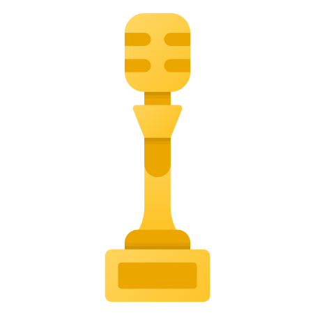 Golden Microphone icon in Windows 11 Color Style