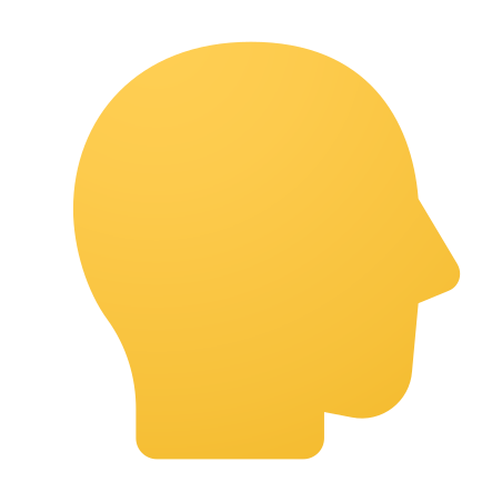 Head Profile icon in Windows 11 Color Style