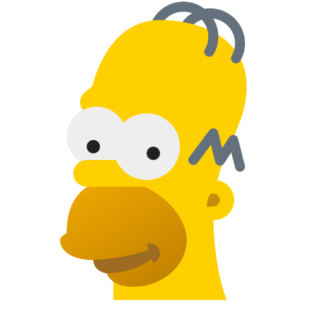 Homer Simpson icon in Fluency Style