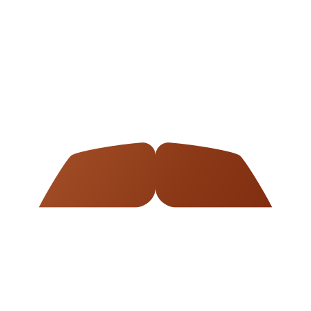 Lampshade Mustache icon in Windows 11 Color Style