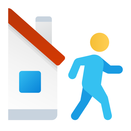 Leave House icon in Windows 11 Color Style